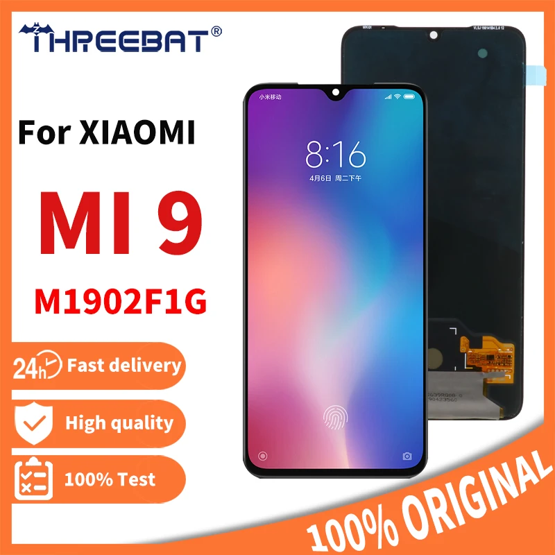6-39-Original-AMOLED-For-Xiaomi-Mi-9-LCD-MI9-M1902F1G-M1902F1A-Display ...