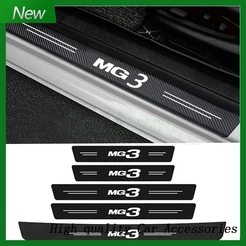 for-MG-3-MG3-Logo-Car-Door-Sill-Protector-Plate-Rear-Trunk-Bumper ...