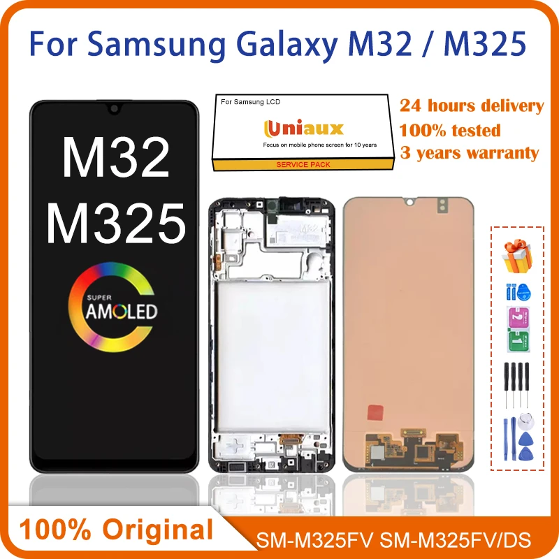 Original AMOLED LCD Display Touch Screen, Peças de Reparo para Samsung ...