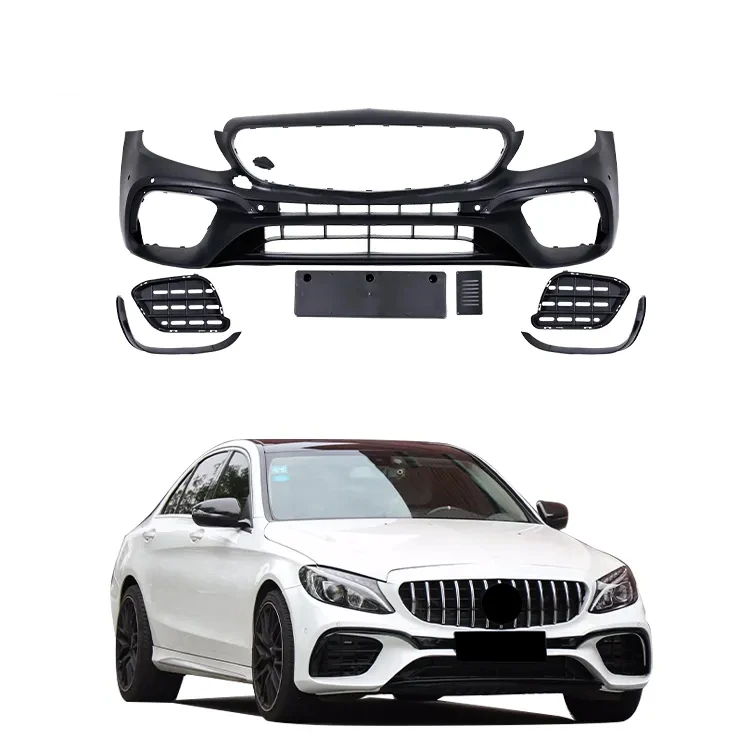 C65-Amg-Style-Bodykit-Front-Bumper-For-Mercedes-BENZ-C-Class-W205-2015 ...