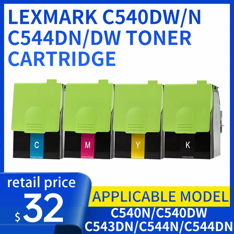 For-Lexmark-c540dw-N-toner-cartridge-c544dn-DW-c543dn-c546dtn-toner ...