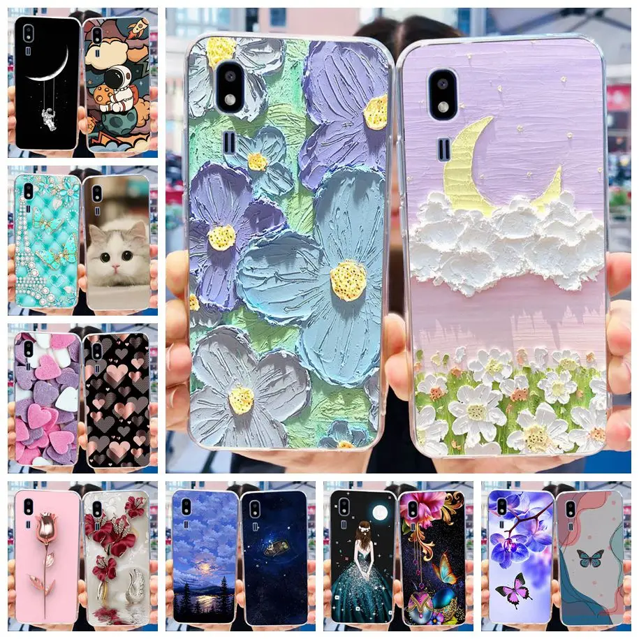 For-Samsung-A2-Core-Case-A260F-A260G-Soft-Silicone-Fashion-Flower-TPU ...