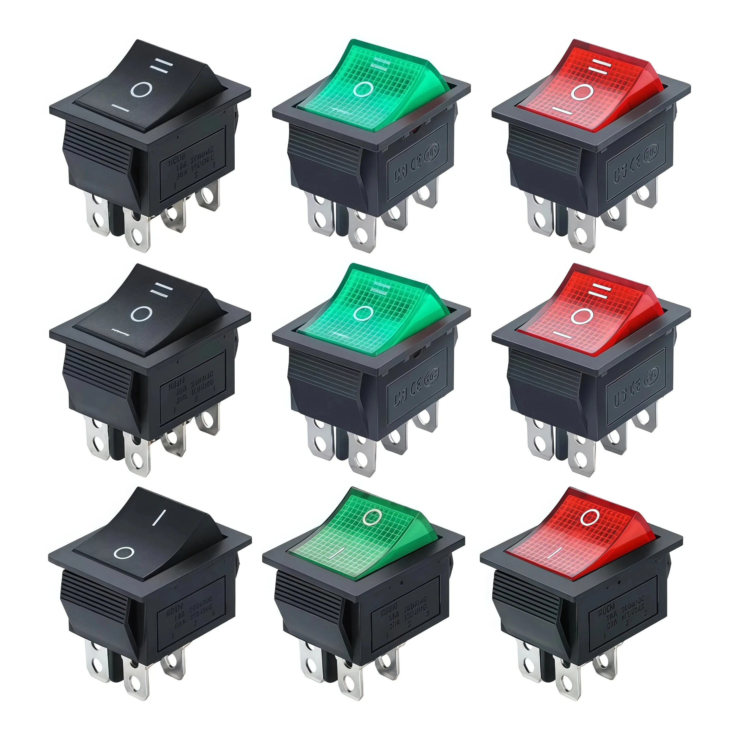 1PCS KCD4 Rocker Switch, Boat Shaped Switch, Toggle Power Button, 4-Pin ...