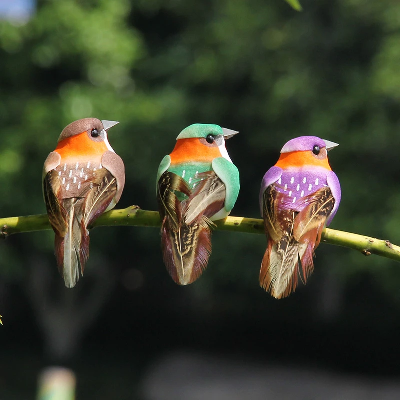 2/6PCS Artificial Birds Fake Doves Simulation Feather Pigeon Christmas ...