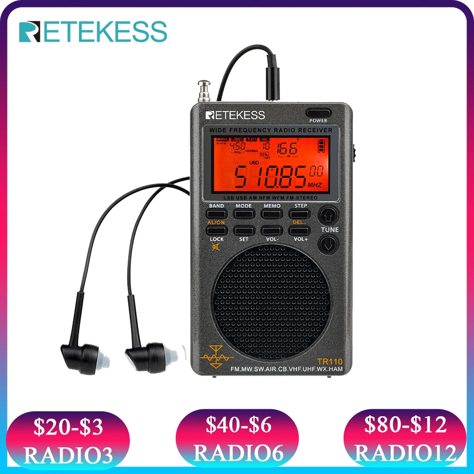Retekess-TR110-Radios-Portatil-AM-FM-Receptor-De-R-Dio-De-Ondas-Curtas ...