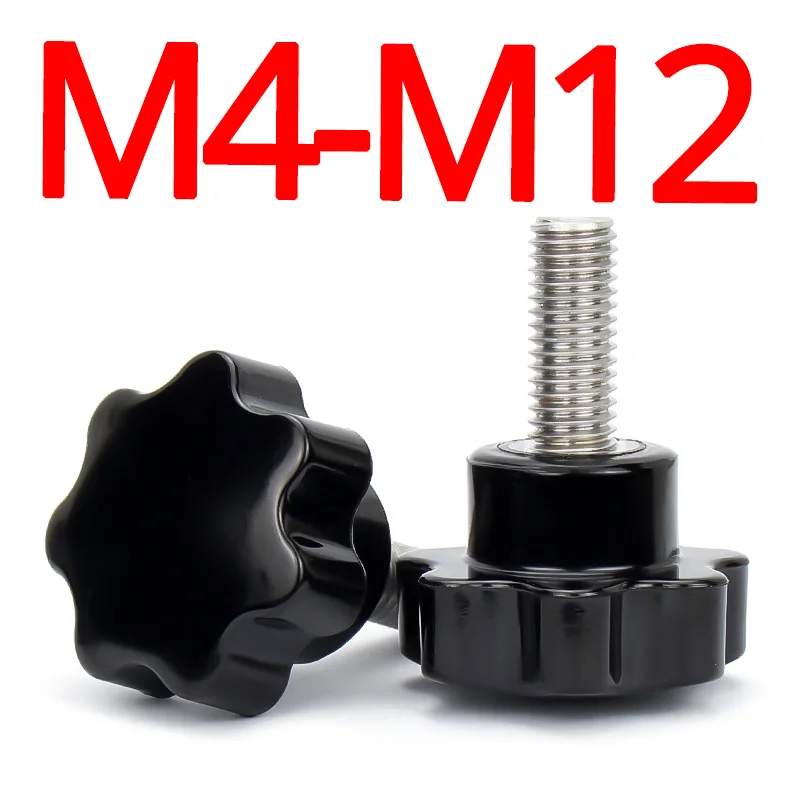 M4 M5 M6 M8 M10 M12 304 Stainless Steel Hand Knob Screws Bolt Plastic ...