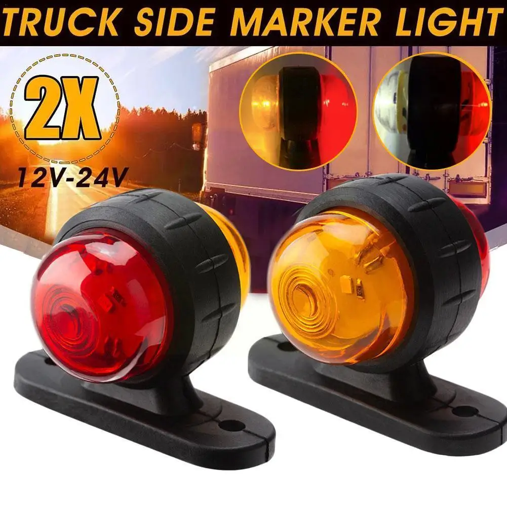 2pcs Led Truck Trailer Lights Side Marker Position 24v Tractor Parking ...