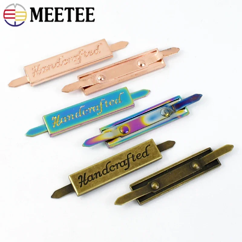 5-30Pcs 40x10mm Metal Bag Labels Clasps Handbag Decorative Tag Buckles ...