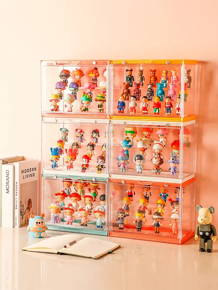 30x17x23cm-Acrylic-Blind-Showcase-Action-Figures-Storage-Box-Dolls ...
