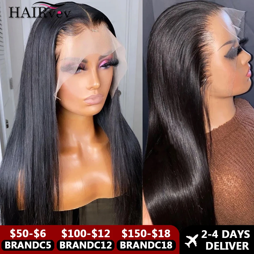 Bone Straight Super Double Drawn Human Hair Wig Hd Lace Front Wigs For ...