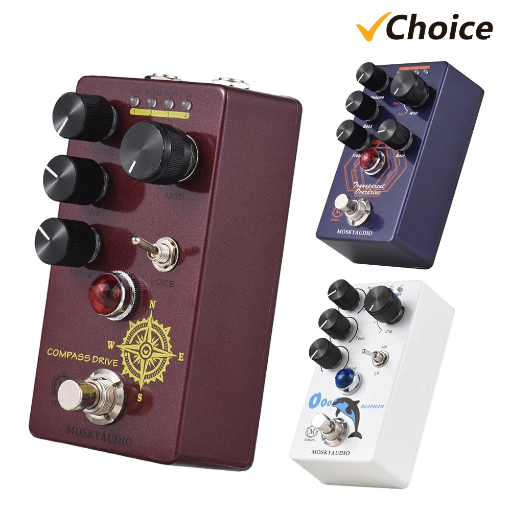 MOSKYAudio-Overdrive-Guitar-Effect-Pedal-4-Mode-Switch-Volume-Tone ...