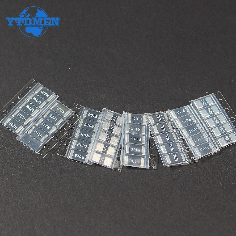 50PCS-2512-SMD-Resistor-Kit-Precision-Resistors-Pack-R001-R002-R005 ...