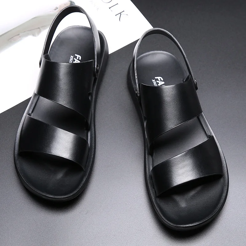 Sandals Men Leather Luxury Brand New Fashion Summer Men Shoes Vintage ...