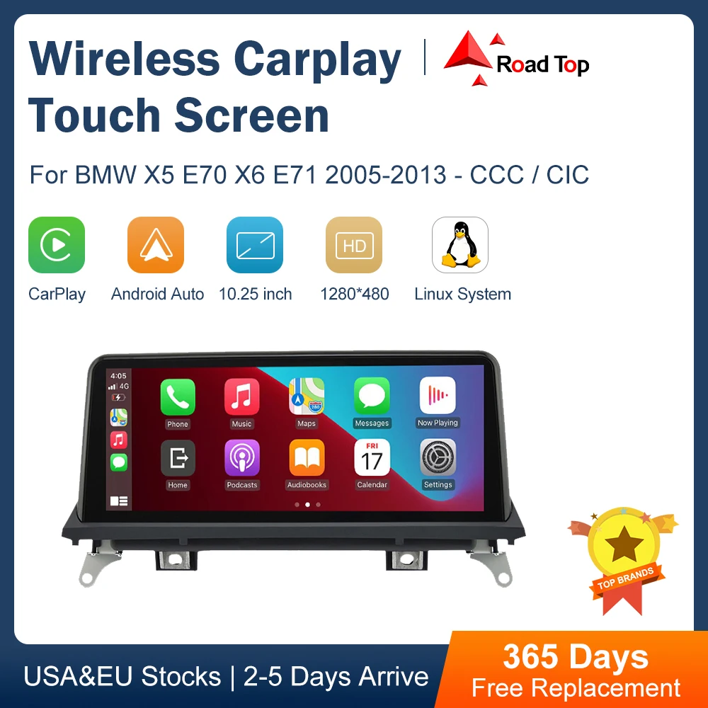 10.25 '' Wireless Carplay Navigation Display Screen Android Auto Head ...