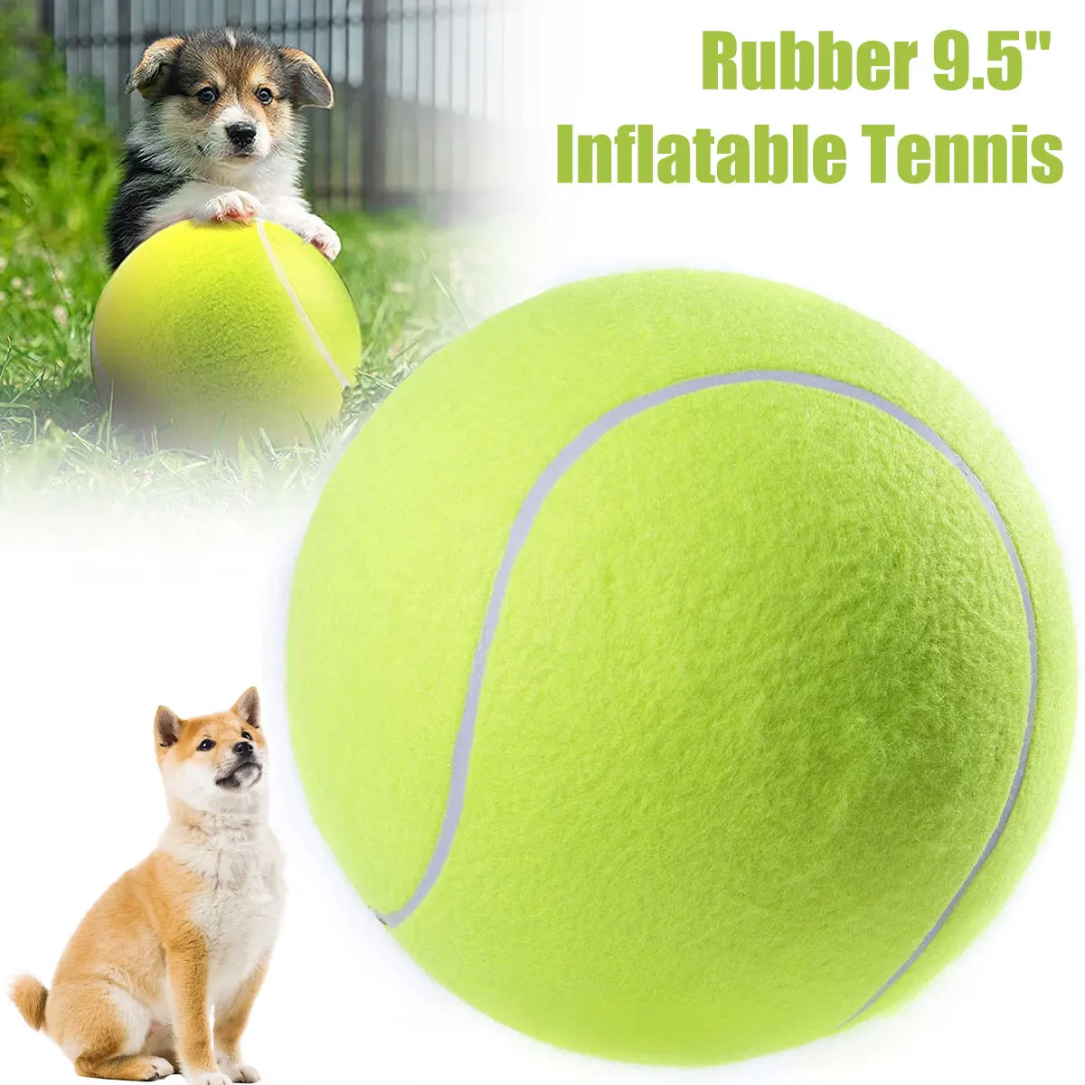 24CM-Pet-Giant-Tennis-Ball-For-Dog-Chew-Toy-Funny-Large-Inflatable ...