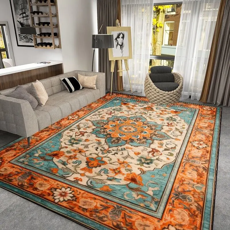 Bohemian-Distressed-Style-Carpet-for-Living-Room-Luxury-Non-slip ...