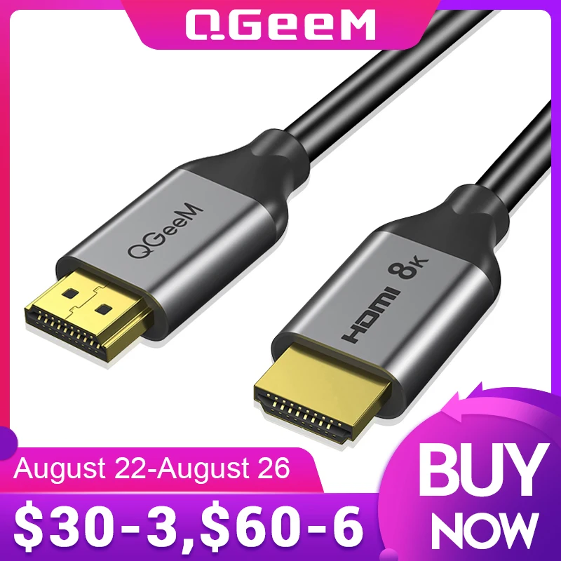 QGeeM 8K Cable HDMI 48Gbps HDMI 2.1 Cable HDMI a HDMI para Xiaomi Xbox ...