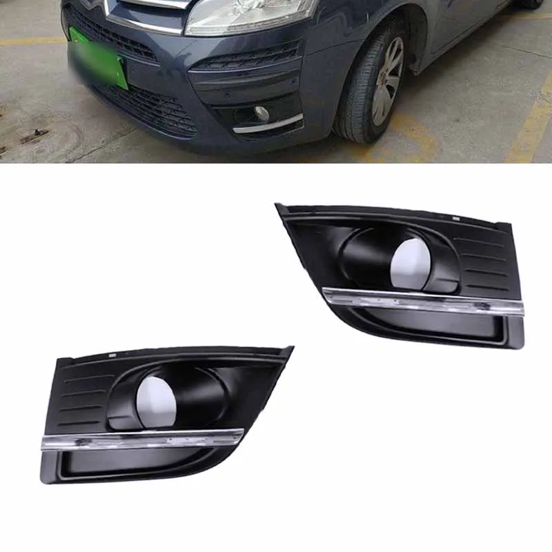 Car-Front-Bumper-Fog-Lamp-Cover-For-Citroen-C4-Picasso-GRAND-Chrome-Fog ...