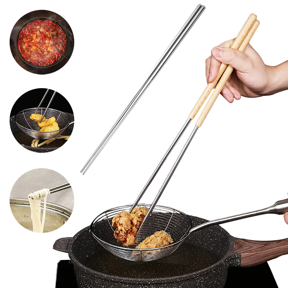 1 Pair Japanese Extra Wooden Long Chopstick High Quality Big Size Deep ...