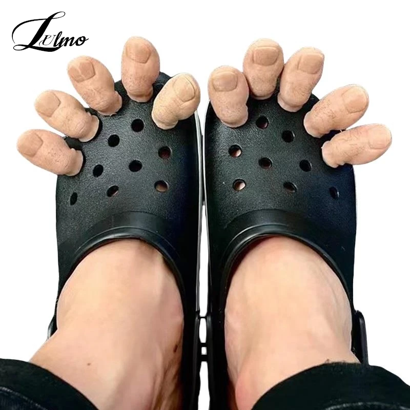 3D-Shoe-Charms-Funny-Big-Toe-For-DIY-Matching-Shoes-Accessories-Manual ...