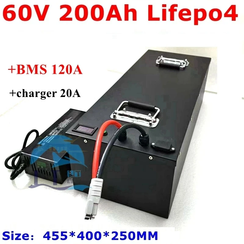 60V-200Ah-lifepo4-battery-Lithium-Rechargeable-BMS-20S-deep-cycle-for ...