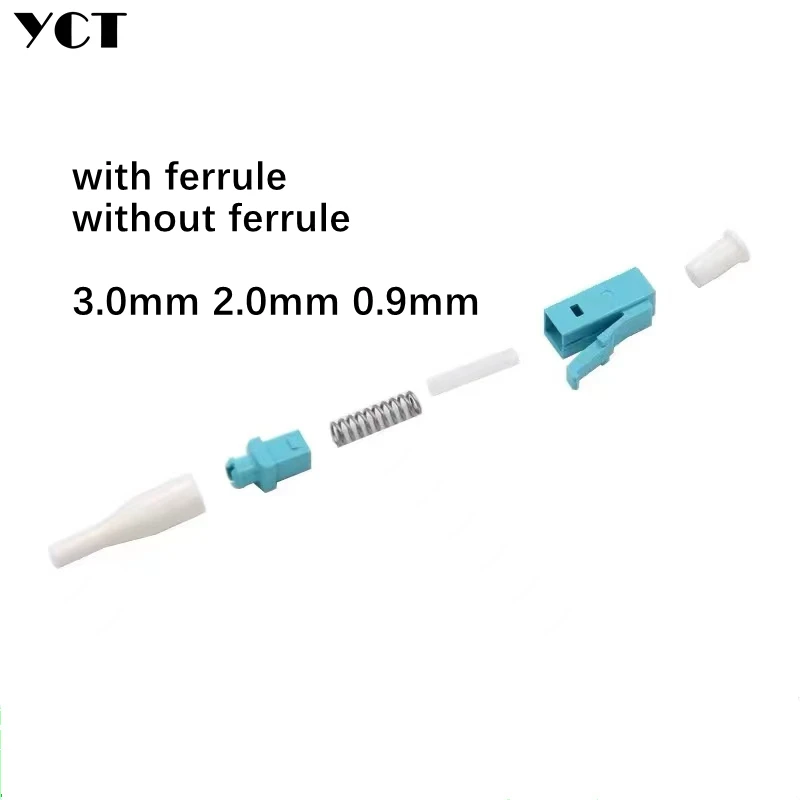 200pcs LC connector kits OM3 0.9mm 3.0m 2.0mm ceramic ferrule Multimode ...