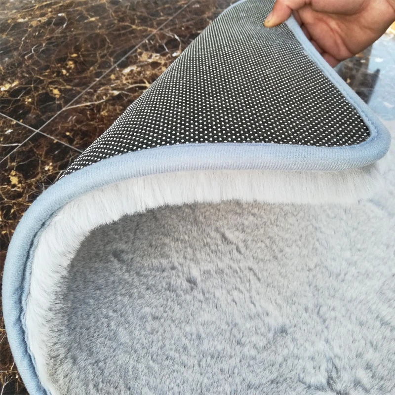 Imitation Rabbit Hair Living Room Large Carpet Soft Plush Bedroom Area ...