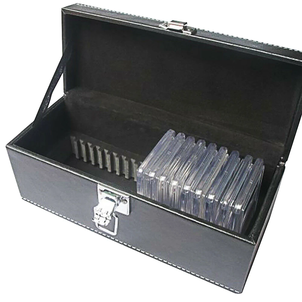 20PCS Storage Box Case Faux Leather For NGC PCGS ANACS Certified Coin ...