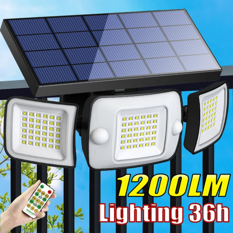 1200LM High Power Solar Led Light Sunlight Outdoor Powerful Outdoor ...