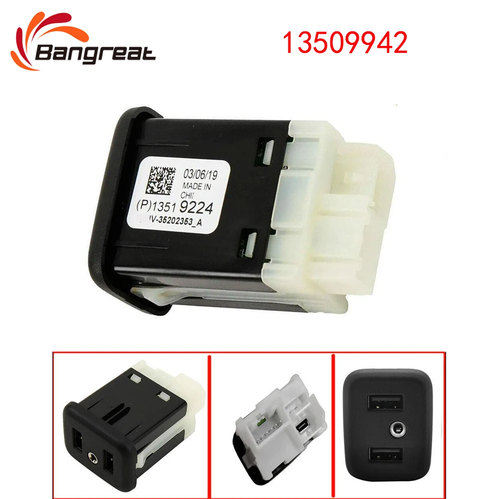 New-1PCS-Dual-USB-Port-Interface-AUX-Jack-Car-Player-13509942-Fit-For ...