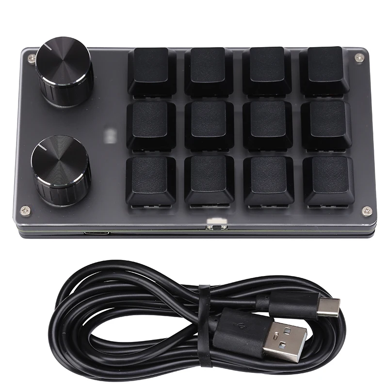 New-12-Key-Mechanical-Keyboard-2-Knob-Gaming-Keyboard-Programmable ...
