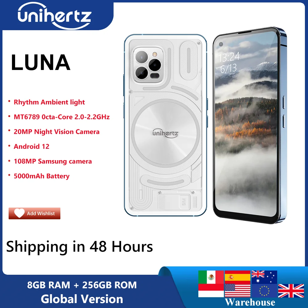 Unihertz-Luna-Smartphone-Rhythm-Ambient-Light-8GB-256GB-108MP-G99 ...