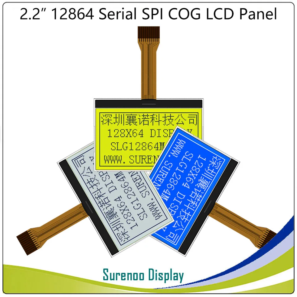 SPI 그래픽 COG LCD 모듈 디스플레이 스크린, LCM 내장 ST7567 컨트롤러, 2.2 인치, 56.6x36.5mm, 12864 128x64|module ...