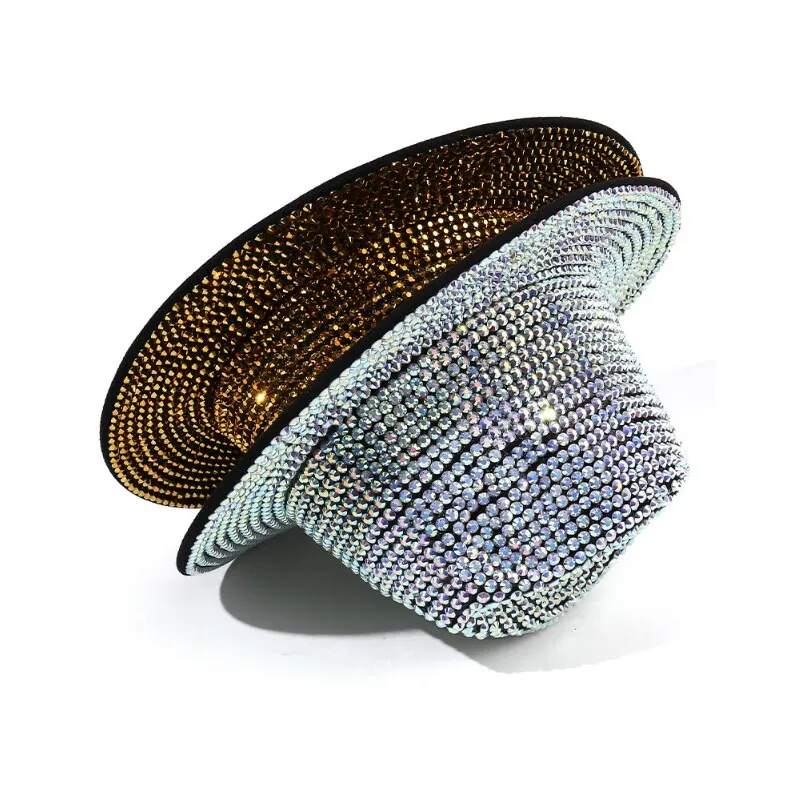 Rhinestone-Fedora-Jazz-Hats-Cowboy-Hat-For-Women-And-Men-Double-sided ...