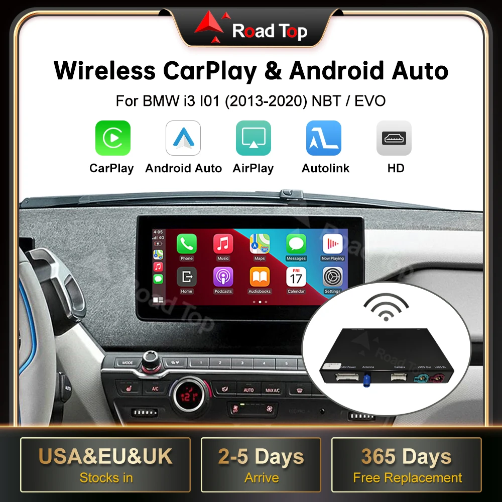 Wireless CarPlay for BMW i3 I01 NBT EVO System 2013 -2020, with Android ...