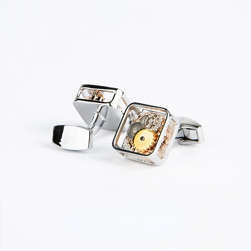 Mechanical Gear Cufflinks Men's Light Luxury Custom Suit Cufflink Gift