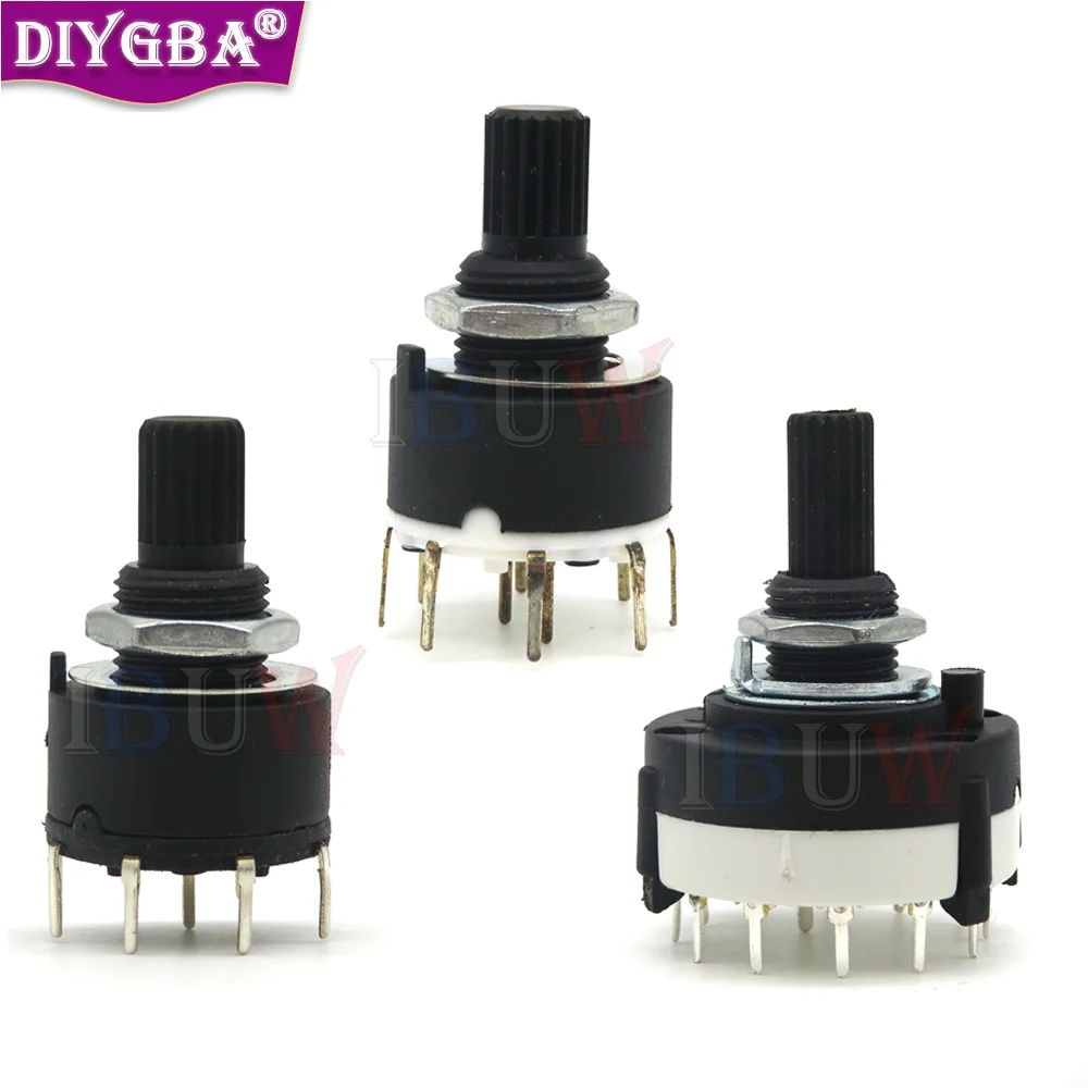 1PCS-RS16-RS26-Plastic-Rotary-Band-Switch-2-Pole-3-4-Position-1-Pole-5 ...