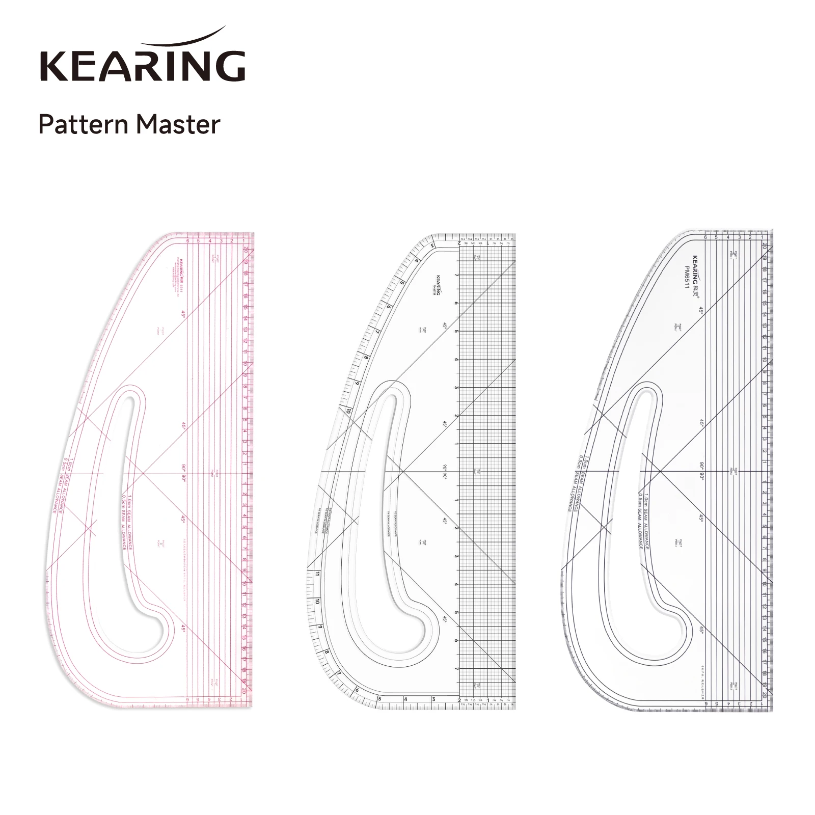 Kearing-Pattern-Master-Dressmaking-Ruler-with-Clear-Line-Seam-Allowance ...