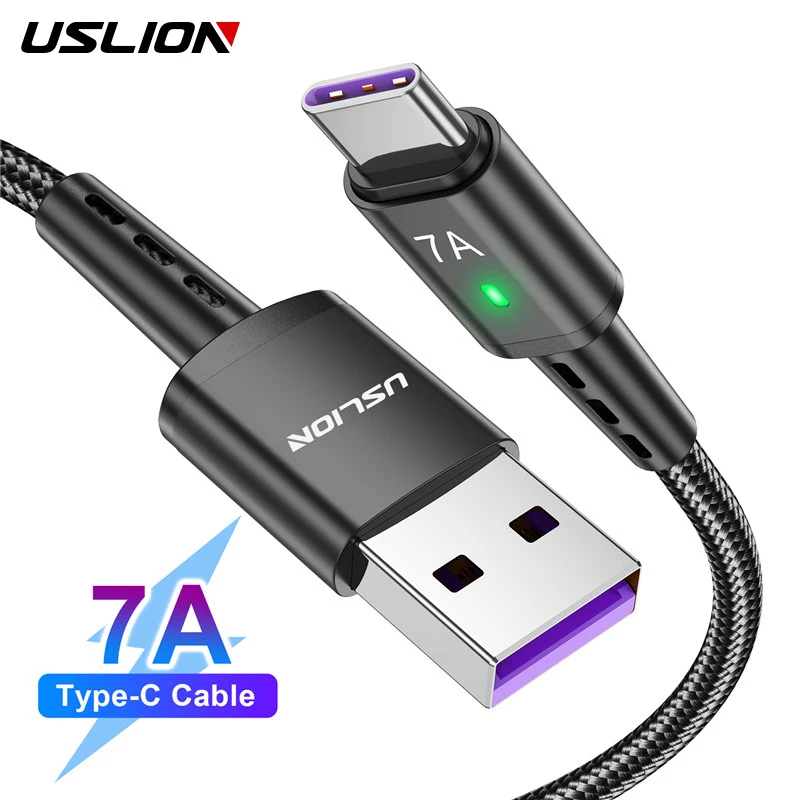 USLION-7A-Fast-USB-Cable-Type-C-Cable-Fast-Charging-Data-Cord-Wire-For ...