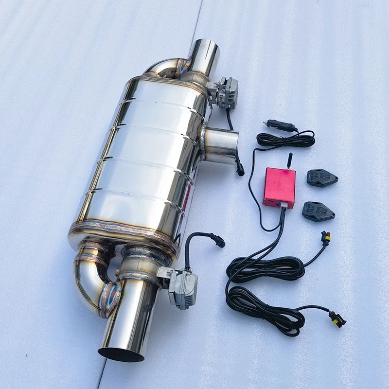 Car-Exhaust-Valve-Muffler-Side-Inlet-2-Tomada-Som-controle-remoto-Kit ...
