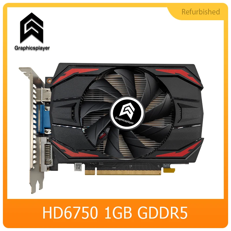 Placa gráfica video hd6750, 1gb/1024mb, 128bit, gddr5, vgaffor amd ati ...