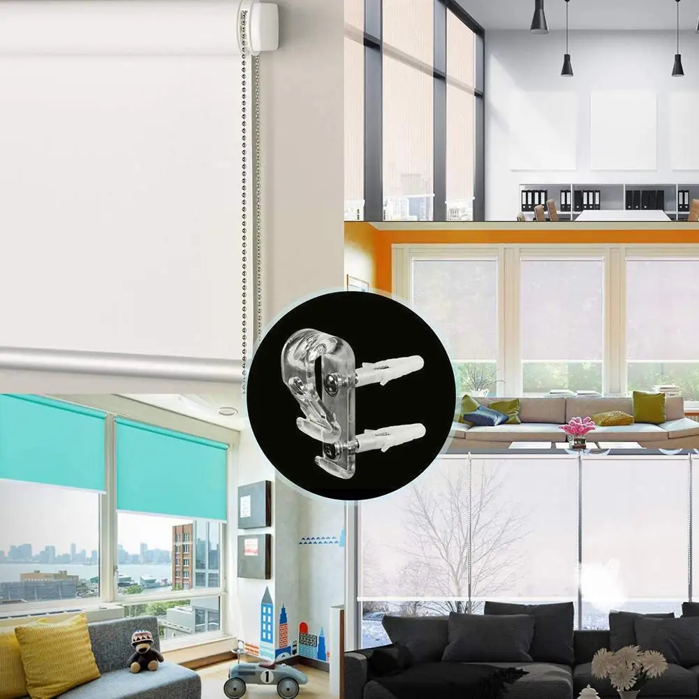 4pcs/set Safe Blind Clips With Screw Device Hook Curtain Chain Clip ...