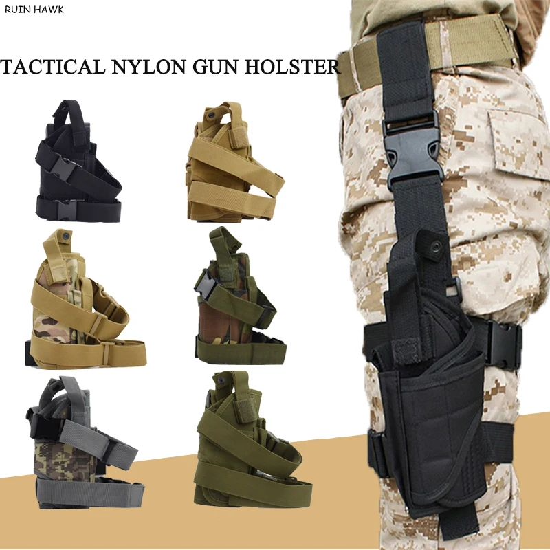 Universal-Drop-Leg-Gun-Holster-Adjustable-Nylon-Holster-Right-Handed ...
