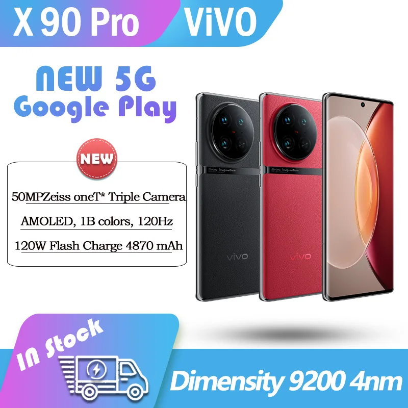 Original Vivo X90 Pro Dimensity 9200 5G smartphone Zeiss AMOLED 120Hz 120W DualCore Flash Charge ...
