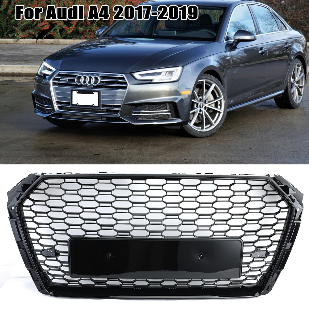 Front-Bumper-Mesh-Honeycomb-Grille-for-Audi-A4-Avant-S4-S-line-B9-2017 ...