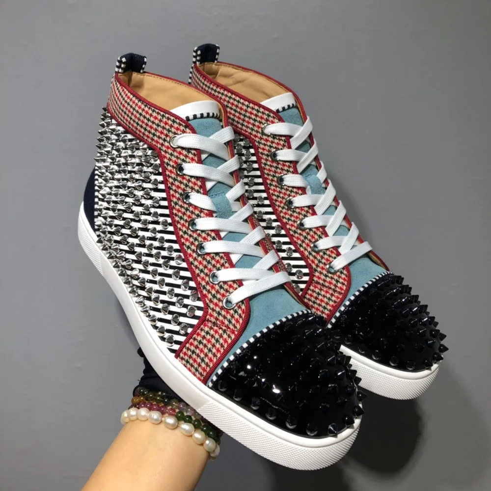 High-Top-Red-Bottom-Shoes-for-Men-High-Quality-Trainers-Driving-Female ...