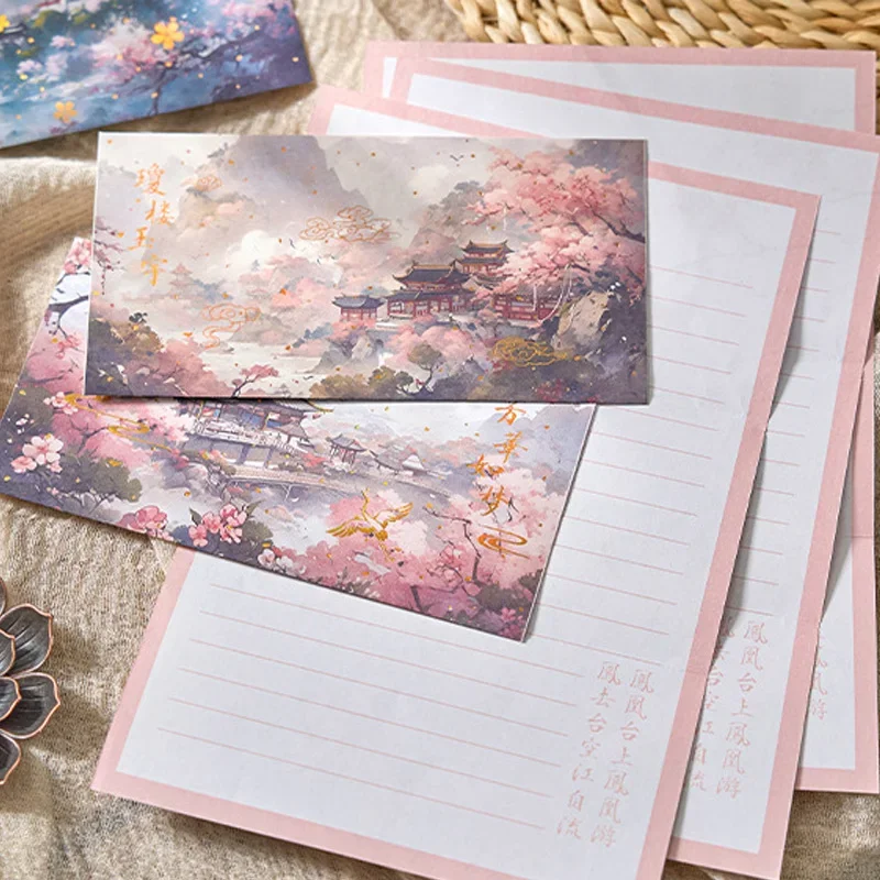 Kit de Envelopes Adesivados com Selos Redondos - Conjunto Floral de ...