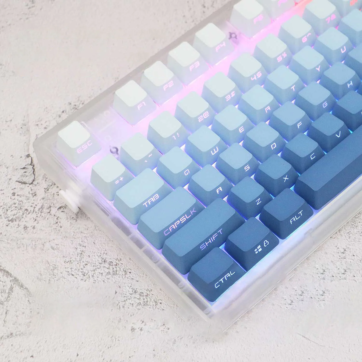 Misty-Gradiente-Azul-Keycap-Conjunto-para-Personaliza-o-de-Teclado-Mec ...