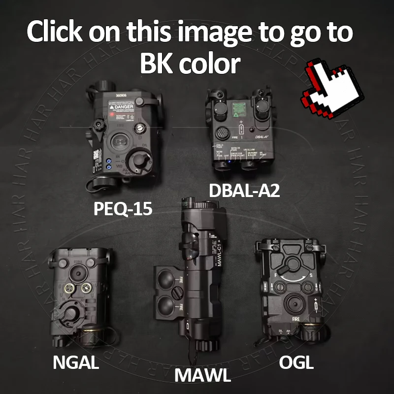 Airsoft táctico LA-5C PEQ-15 PEQ 15 DBAL A2 L3 NGAL OGL MAWL C1 PERST 4 ...