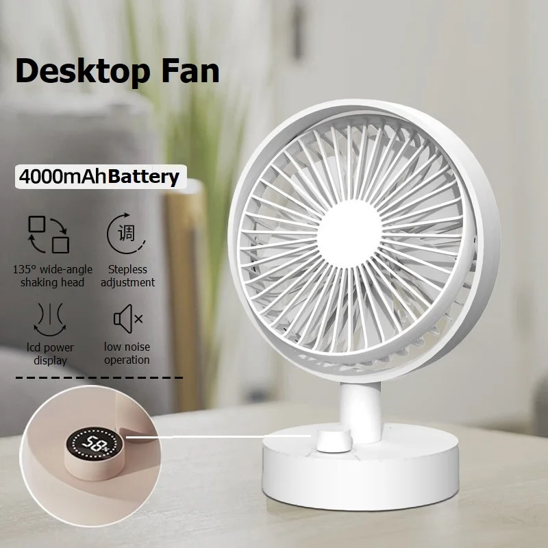 Portable-Camping-Fan-Desktop-Electric-Fan-4000mah-USB-Chargeable-Mini ...